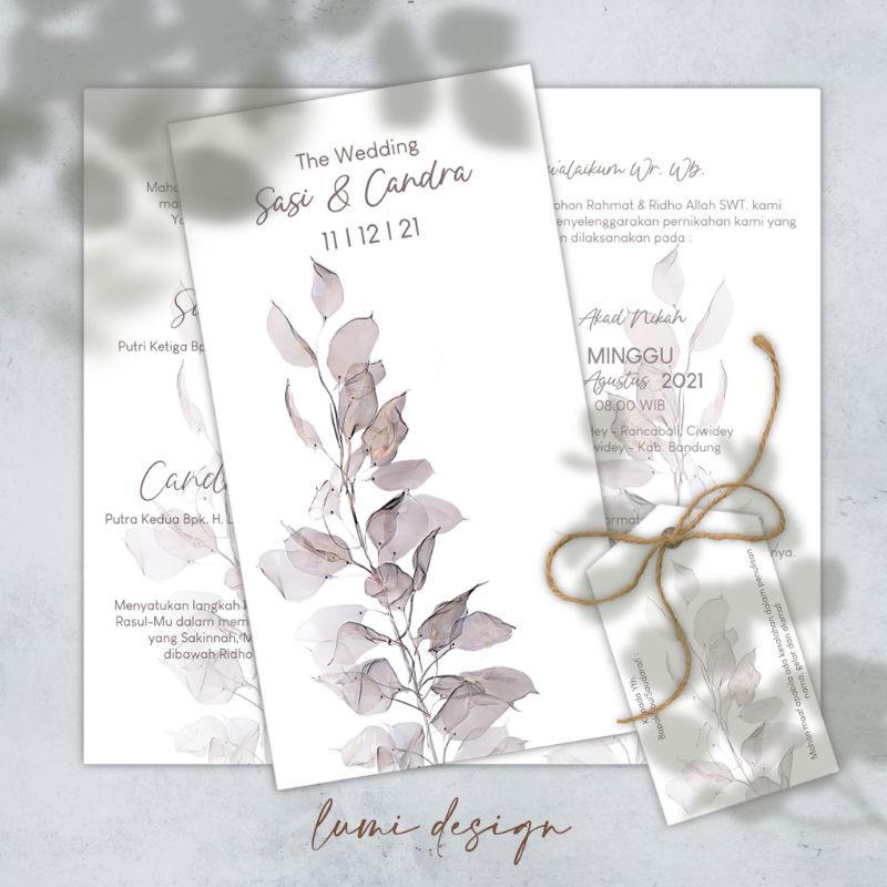 Jual Undangan Pernikahan Rustik Simple dan Elegan | Shopee Indonesia