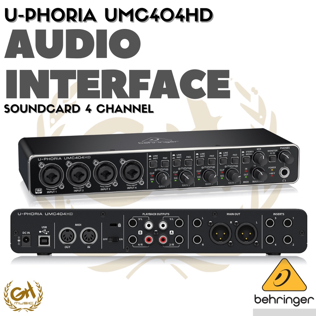 Jual BEHRINGER UMC404HD SOUNDCARD RECORDING | Shopee Indonesia