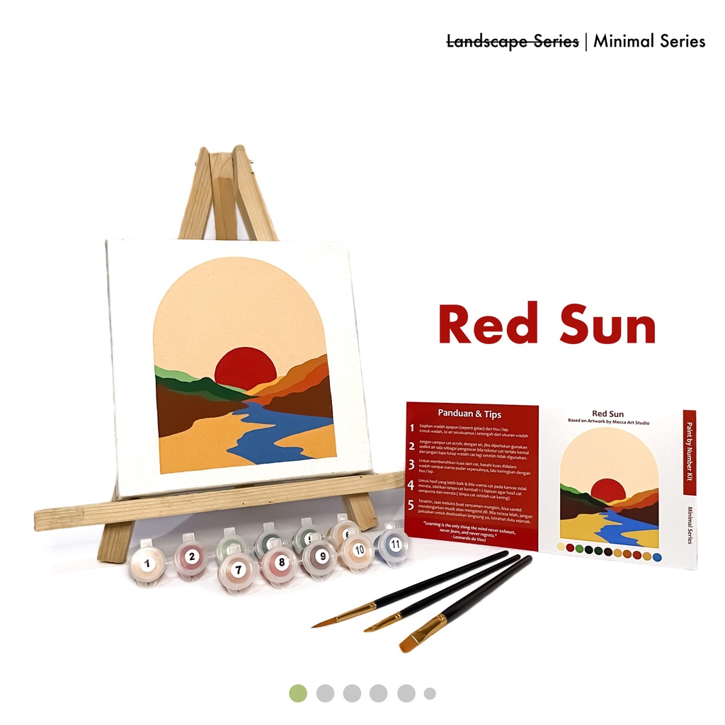 Jual Paint by Number Red Sunset | Painting Kit Art Set - Mecca Art ...