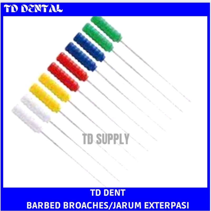Jual Barbed Broaches/Jarum Dental Exterpasi 25 mm/Dental Root canal ...