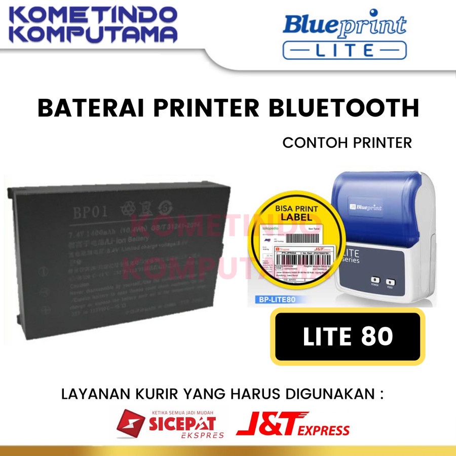 Jual BP01 LITE80 BATERAI / BATTERY / BATRE ORIGINAL THERMAL PRINTER BLUEPRINT LITE 80 | Shopee ...