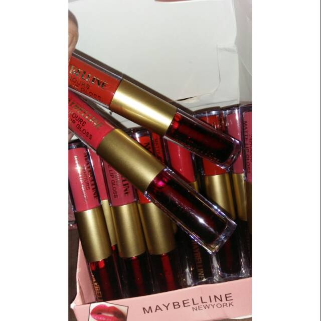 Jual lipcream dan liptin 2in1 mybeline 24pc | Shopee Indonesia