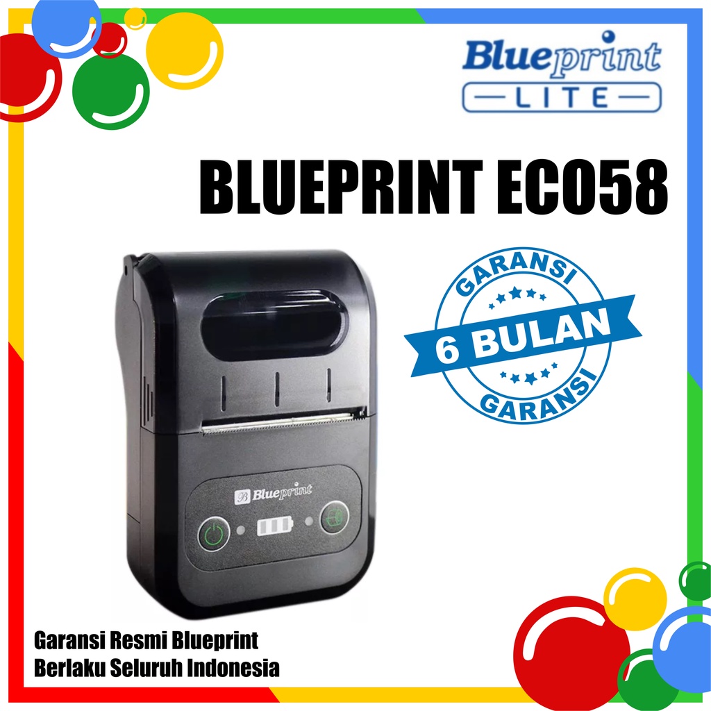 Jual Portable Printer Thermal Mini Bluetooth BLUEPRINT ECO58 Baterai ...