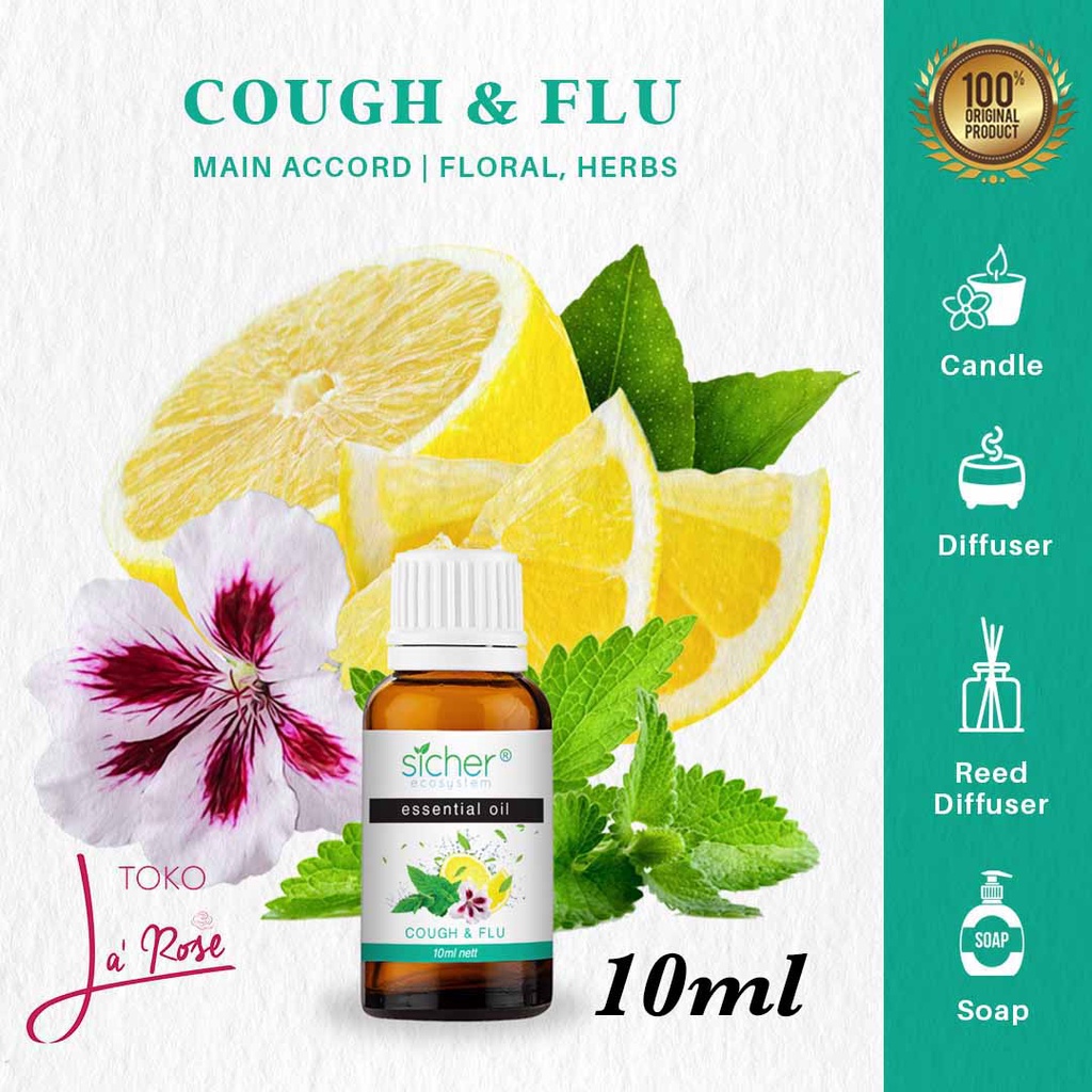 Jual Cough Flu Essential Oil Aromatherapy Sicher Aromaterapi Batuk Pilek Immune Booster 10ml ...