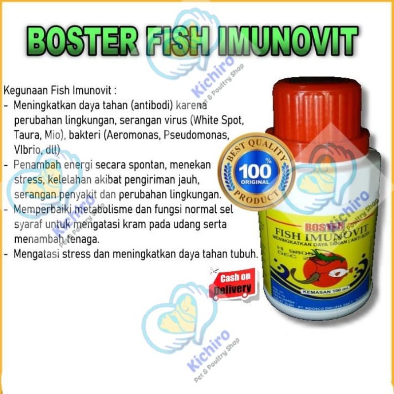 Jual Fish Imunovit 100 ml Boster Meningkatkan Daya Tahan Ikan dan Udang ...
