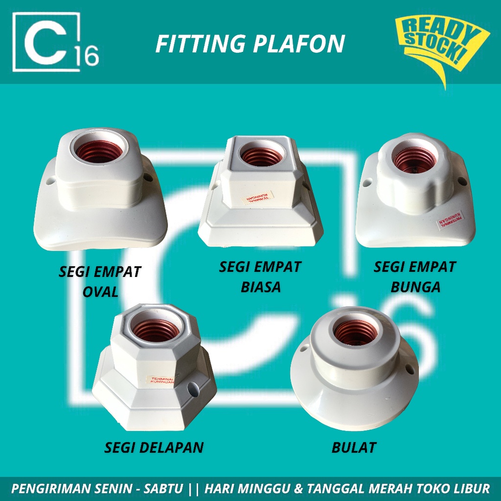 Jual Fitting Plafon Listrik Berbagai Varian Fitting Plafon Tempel ...