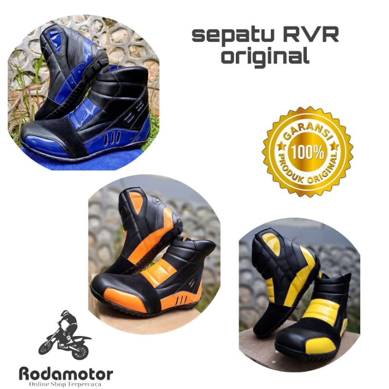 Jual sepatu motor touring RVR rush original safety bikers motor sport ...