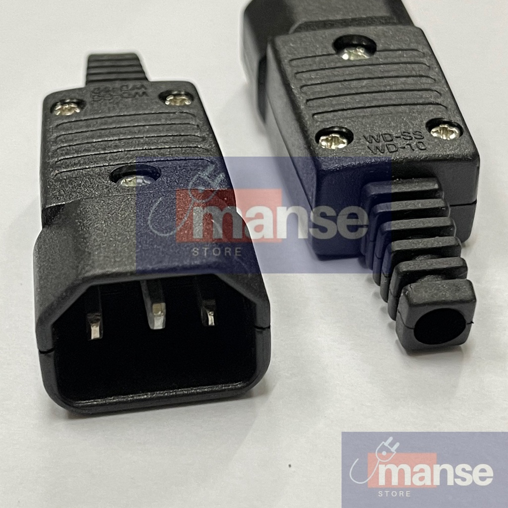 Jual Konektor C14 Male / Jack AC Komputer C14 Cowo / C14 AC Power ...