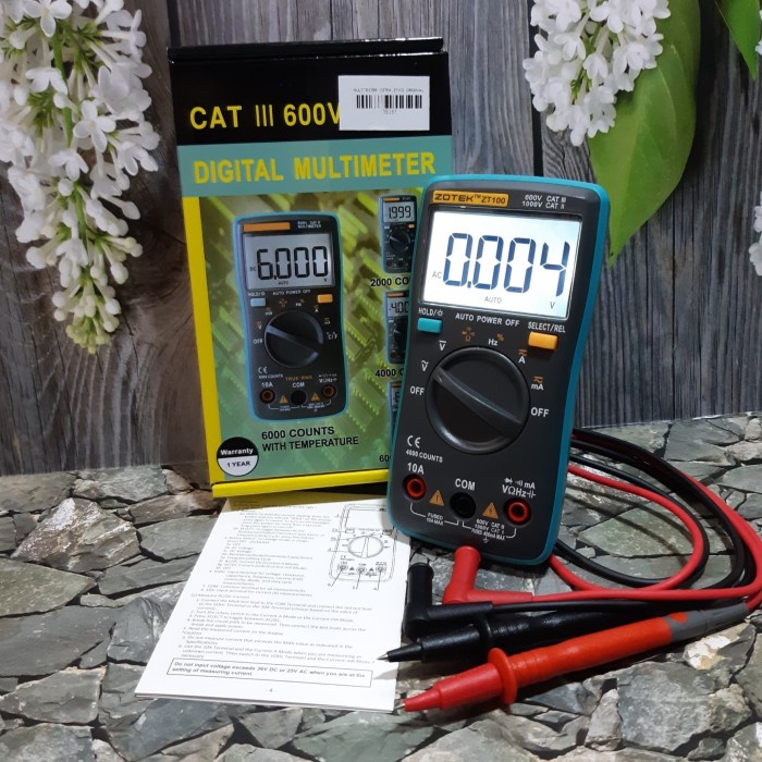 Jual DIGITAL MULTIMETER ZOTEK ZT100 CATIII AUTO RANGE MULTITESTER AVO ...