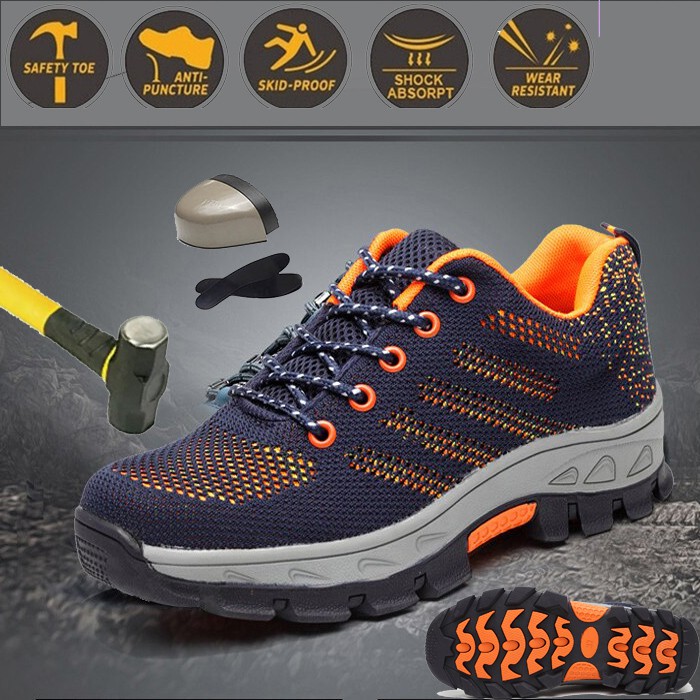 Jual Sepatu safety IMPORT UJUNG BESI safety shoes PRIA badun SNEAKER ...