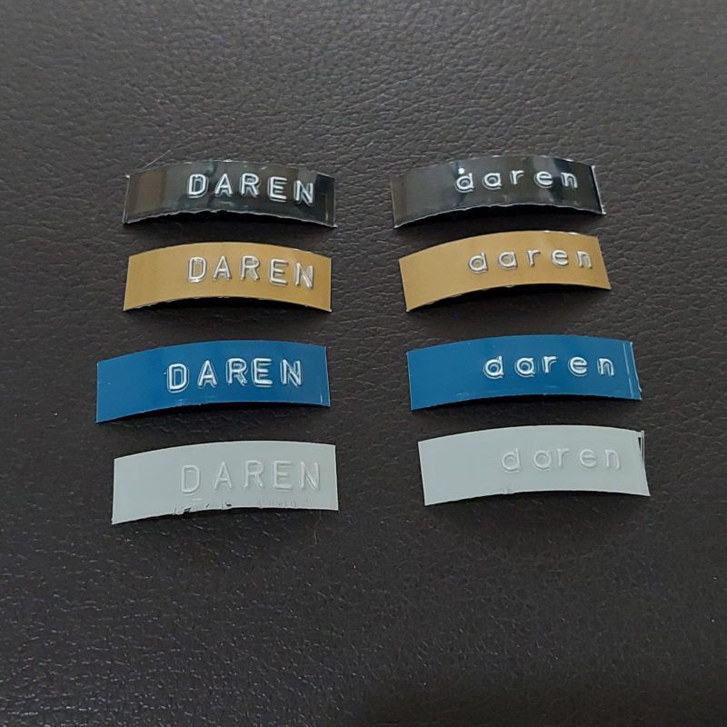 Jual CUSTOM STIKER LABEL NAMA HURUF TIMBUL EMBOS UNTUK ALKITAB ANAK ...