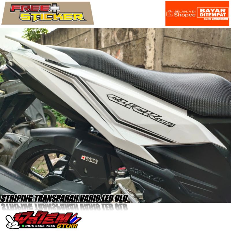 Jual STRIPING STICKER VARIO LED OLD 125 150 CLICK LIST TRANSPARAN | Shopee Indonesia