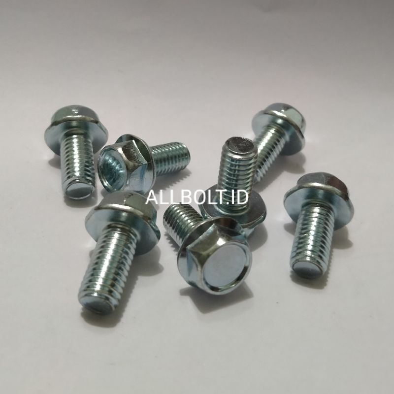 Jual Baut 12 topi baut flange bolt 12 / 8mmx15mm (5 biji ) | Shopee ...