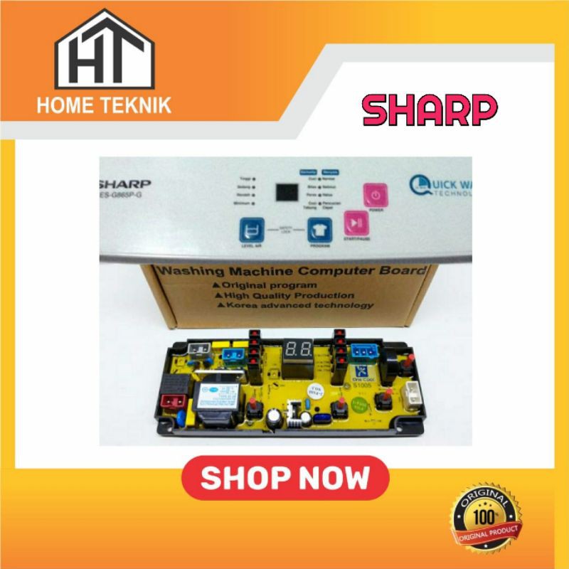 Jual MODUL PCB MESIN CUCI SHARP ES-865P-G part S1005 ORIGINAL PROGRAM ...