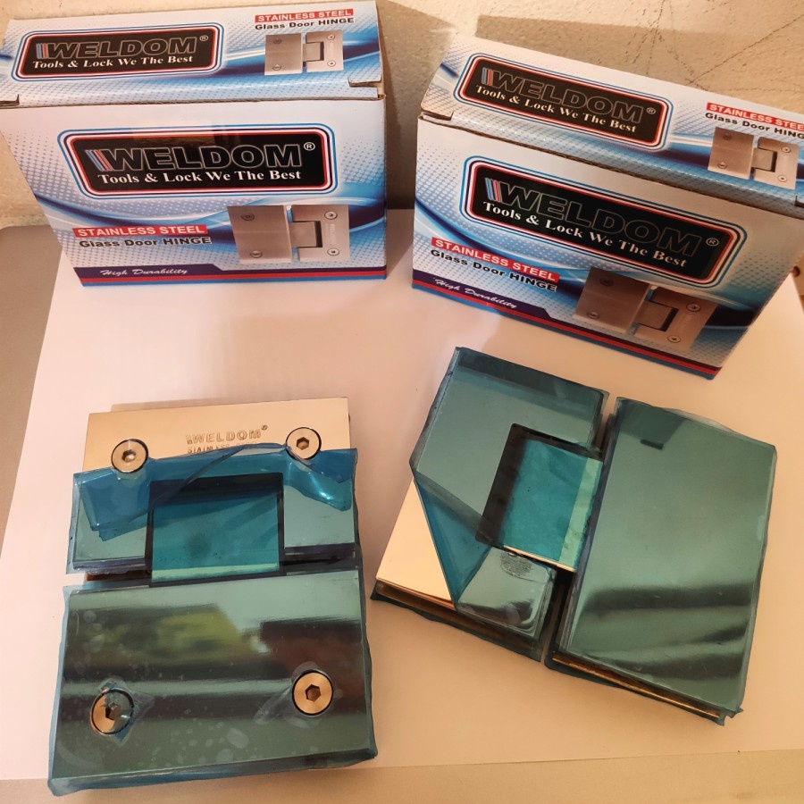 Jual Engsel shower, shower hinges merk Weldom tipe kaca ke kaca 180 ...