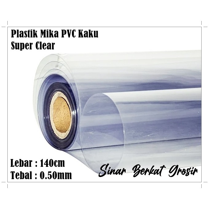 Jual Plastik Mika Kaku Rigid PVC Impor Super Clear Tebal 0,50mm Lebar 140cm | Shopee Indonesia