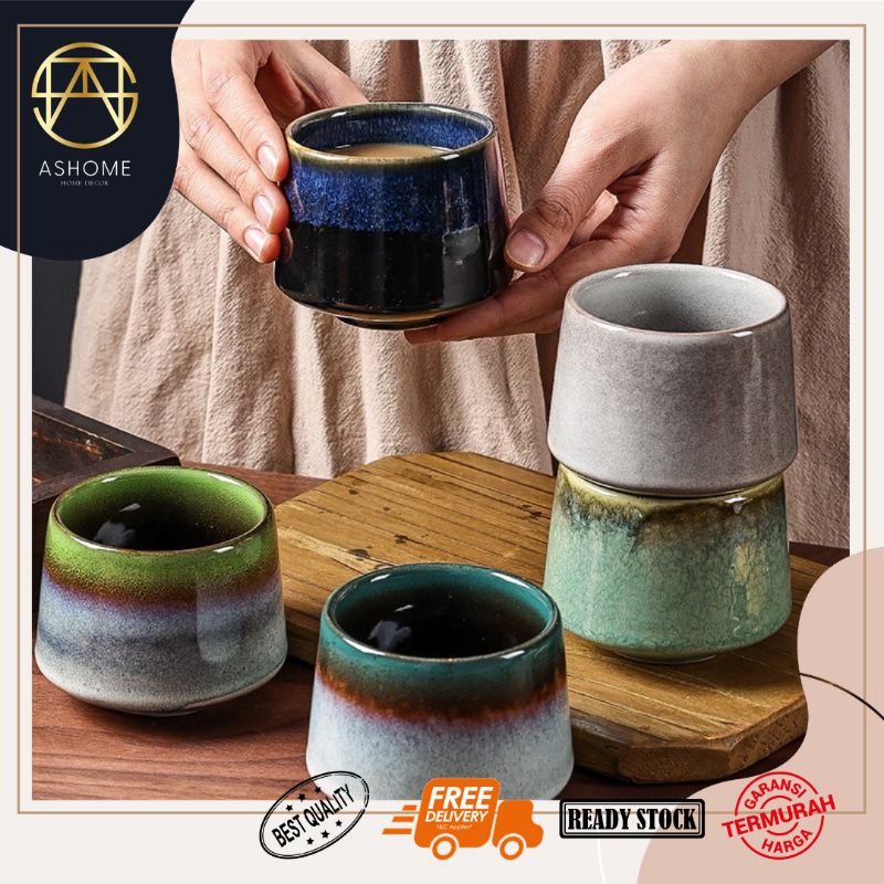 Jual ASHOME Gelas Ocha Berbahan Keramik / Gelas Ocha Jepang / Gelas ...