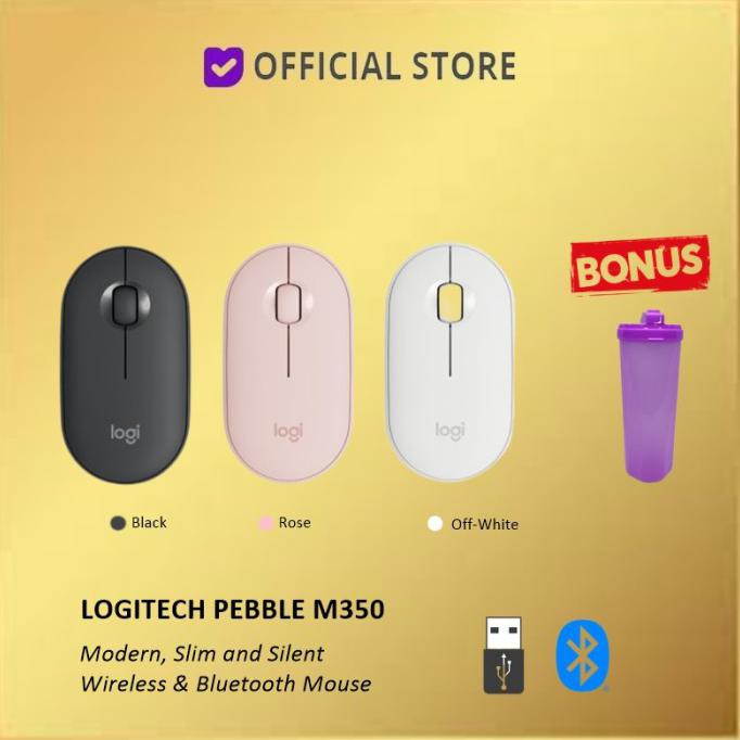 Jual Logitech M350 Pebble Wireless Silent Mouse Logitech Peble M 350 - Hitam | Shopee Indonesia