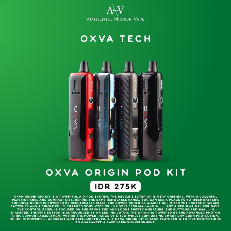 Jual OXVA Origin AIO Pod Starter Kit 100% Authentic By Oxva Tech - PS ...