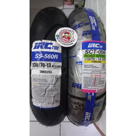 Jual ( PAKET 2 BAN RING 14/13 ) IRC NEW PCX 160 PCX160 uk 110/70-14 ...