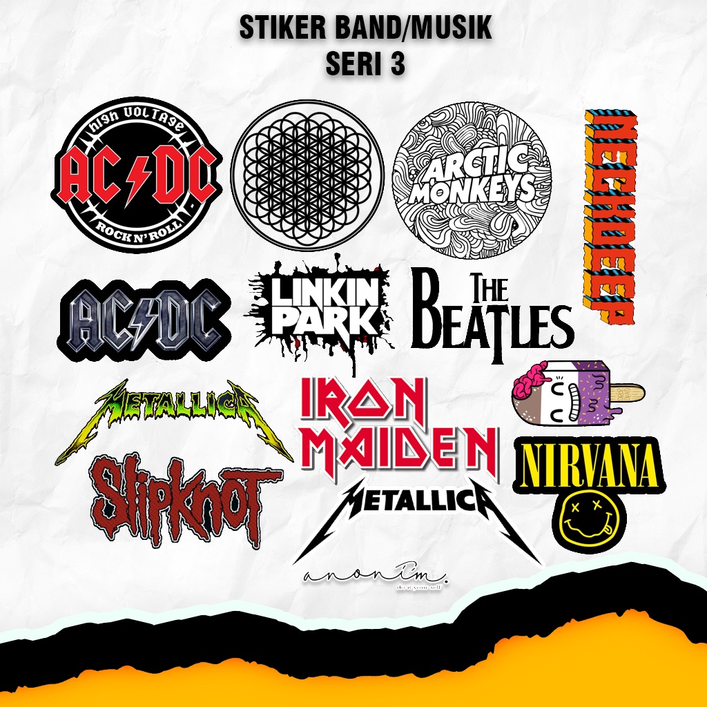 Jual Stiker Band Rock Metal Sticker Pack Musik | Shopee Indonesia
