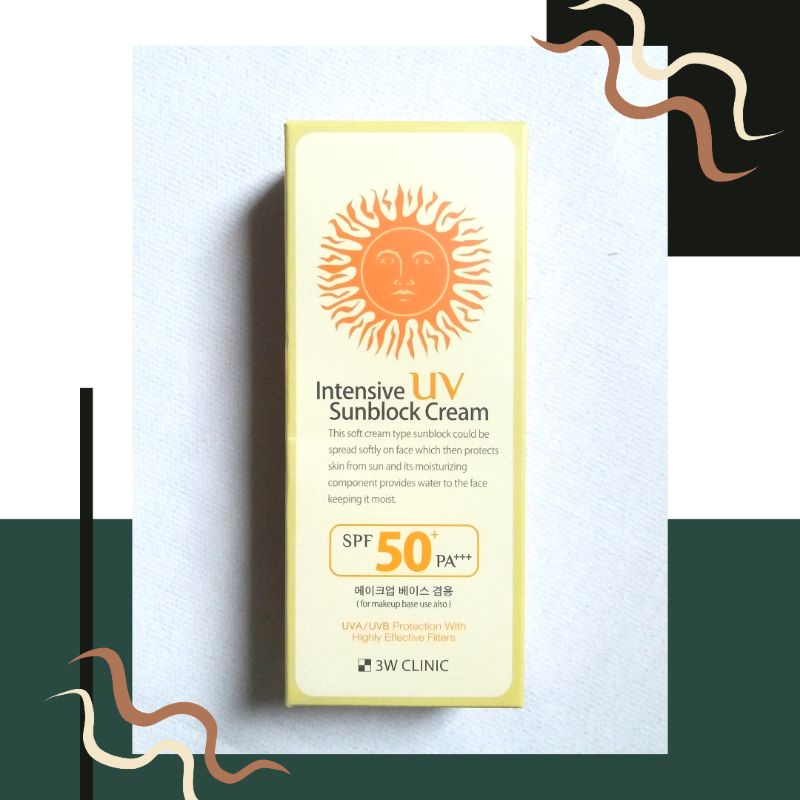 Jual 3W Clinic Intensive UV Sunblock Cream 70 mL | Shopee Indonesia