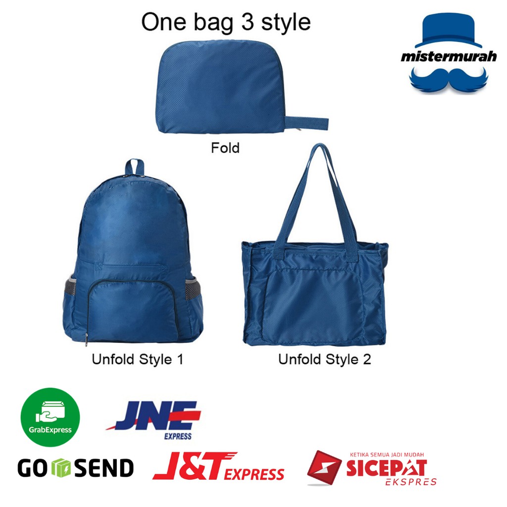 Jual Tas Ransel Dompet Slingbag Lipat 3 in 1 Anti Air / Foldable Sling ...