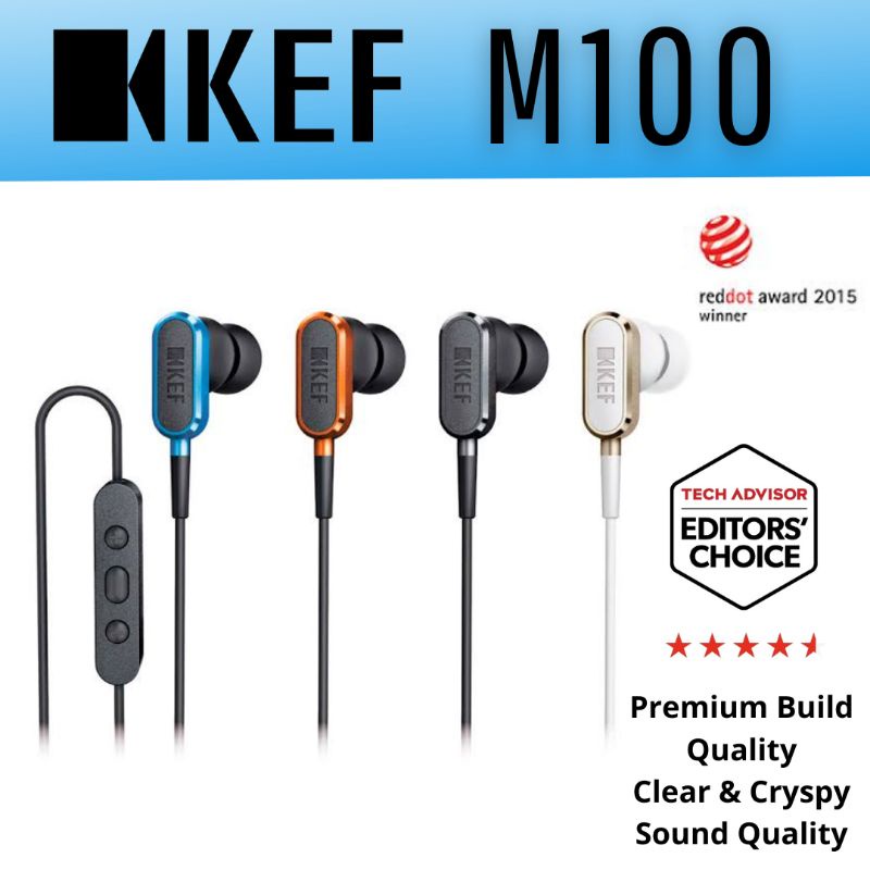 Jual KEF M100 Premium HiFi Earphone MIC Balanced Crystal Clear Headset | Shopee Indonesia