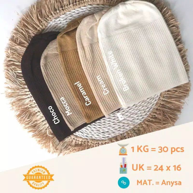 Jual Inner Rajut Anpus salur Premium// Ciput knit Anti Pusing//Bandana ...