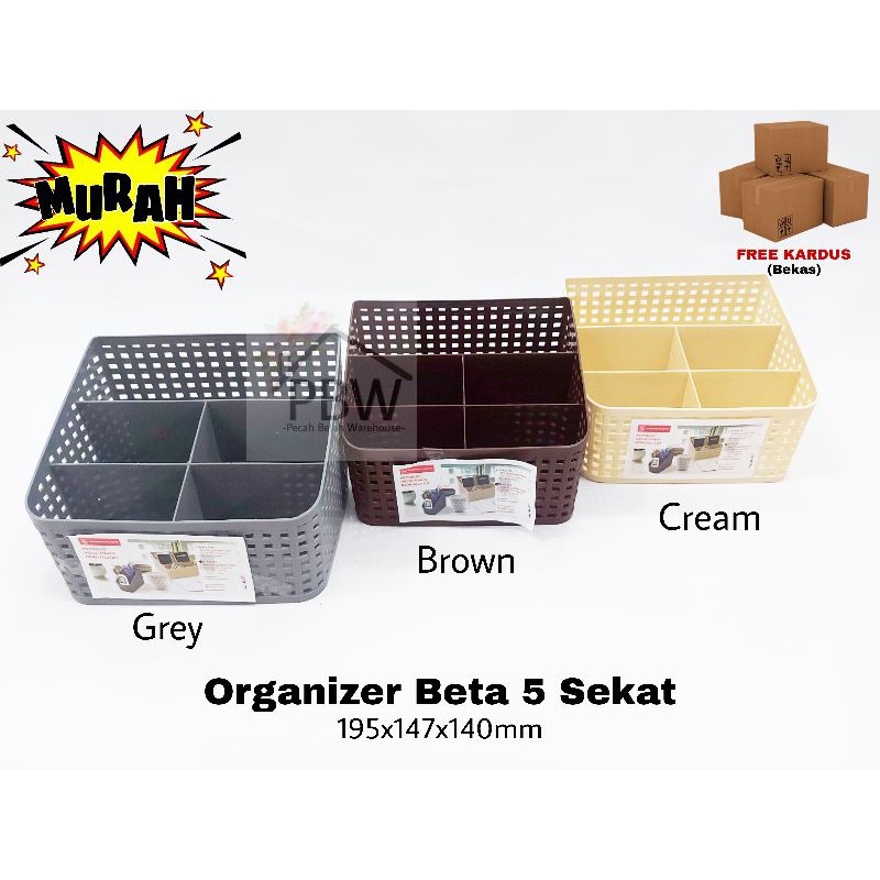 Jual Organizer Beta 5 Sekat Maspion / Tempat Penyimpanan Keranjang ...