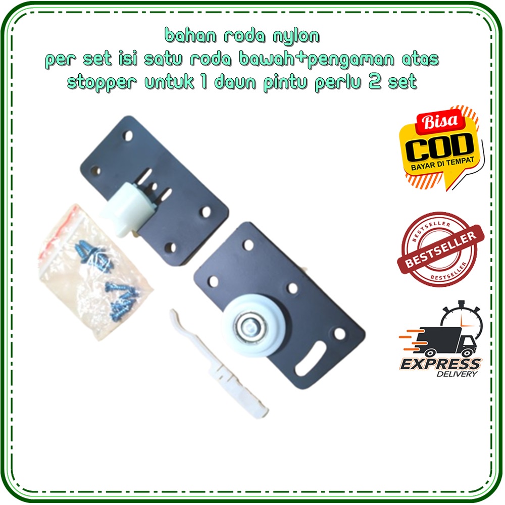 Jual Roda Pintu Lemari Geser SD 380 Sliding Huben / Rel Roda Pintu ...