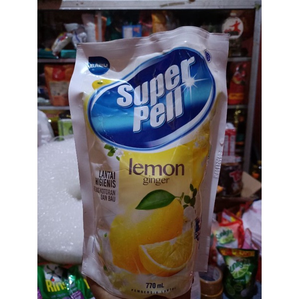 Jual Super Pell pembersih lantai Lemon 770ml | Shopee Indonesia