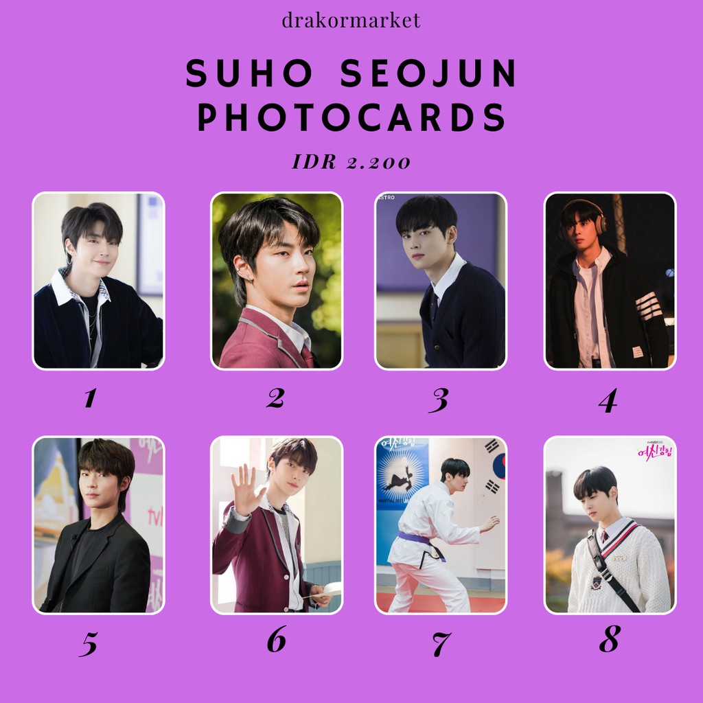 Jual SUHO SEOJUN PHOTOCARD TRUE BEAUTY KIT CHA EUN WOO HWANG IN YEOP ...