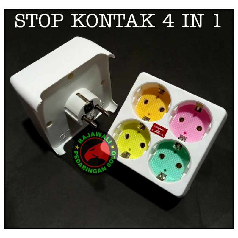 Jual 4 in 1 TERMINAL STOP KONTAK 4 LUBANG COLOKAN LISTRIK 4 LUBANG | Shopee Indonesia