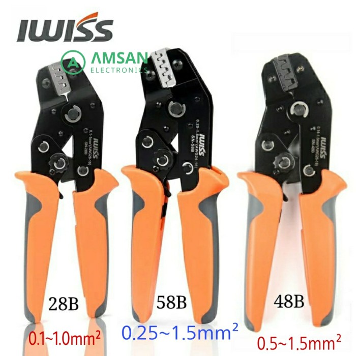 Jual Tang - Iwiss Sn 58B = 28B + 48B Tang Crimping Dupont Te Jst Molex ...