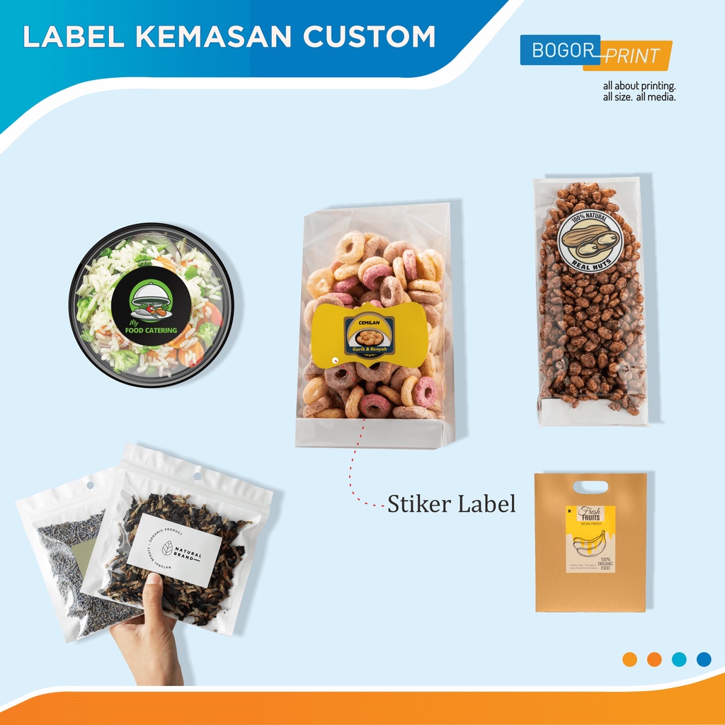 Jual Stiker Label Makanan / Segel Kemasan / Label Toples / Tahan Air ...