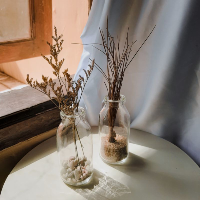 Jual VAS BOTOL AESTHETIC/ VAS BOTOL KACA/ VAS BELING/ VAS BOTOL COKLAT ...