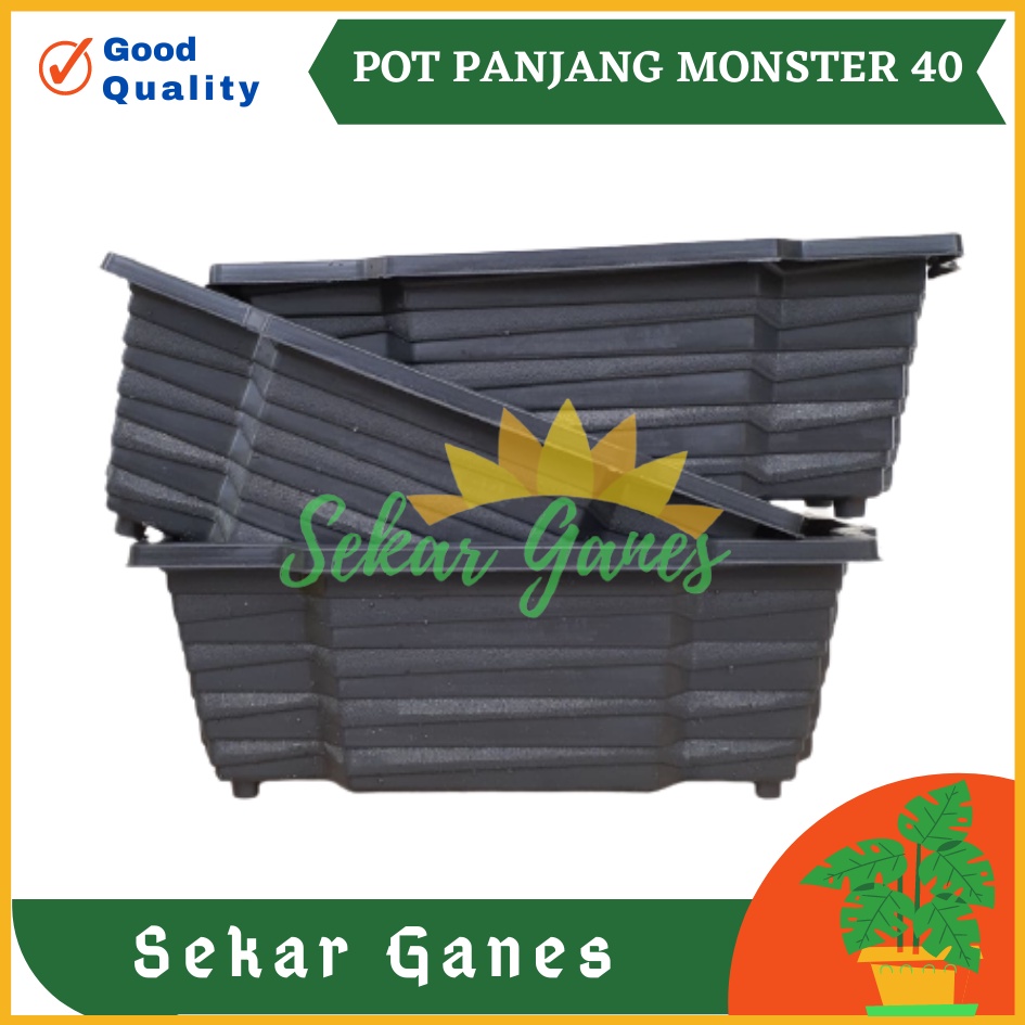 Jual Pot Monster 40 Hitam By Garden Of Love Pot Panjang Plastik Putih ...