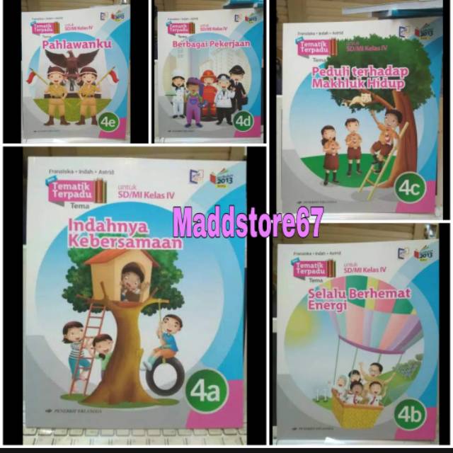 Jual BUKU TEMATIK TERPADU SD/MI KELAS 4 JILID 4A/4B/4C/4D/4E.K13.ERLANGGA (REVISI) | Shopee ...