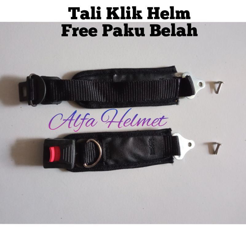 Jual Tali Helm Set Klik Besi // Tali Helm Kotak // Tali Helm Buaya ...