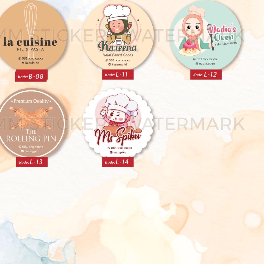 Jual Harga Murah.. [Isi 45-150pcs]Sticker Logo Makanan/Cetak Sticker ...