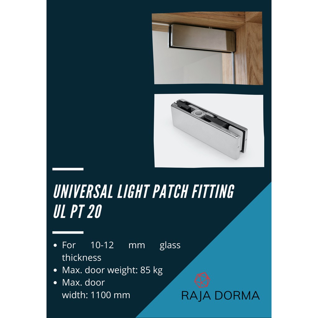Jual Dorma Patch Fitting UL PT20 dormakaba Universal Light PT 20 ...