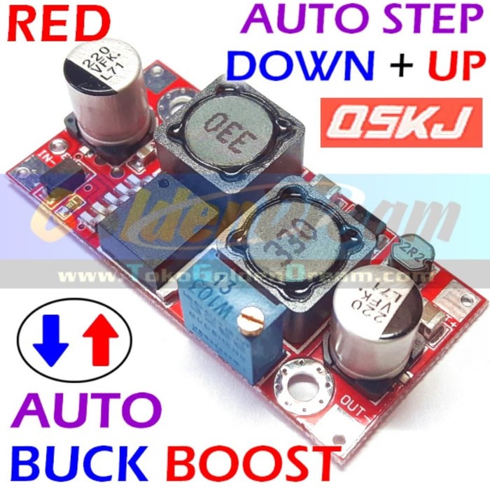 Jual New auto step up down jadi 1 pcb merah auto step down up | Shopee ...