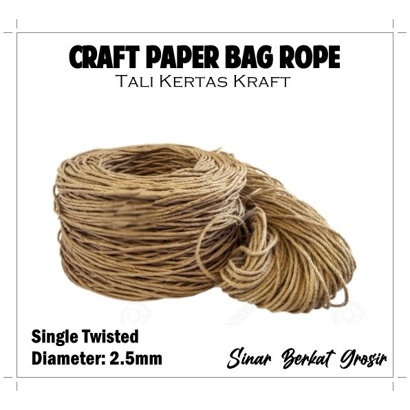 Jual Tali Kertas Kraft PaperBag / Tali Handle PaperBag / Craft Rope 2 ...