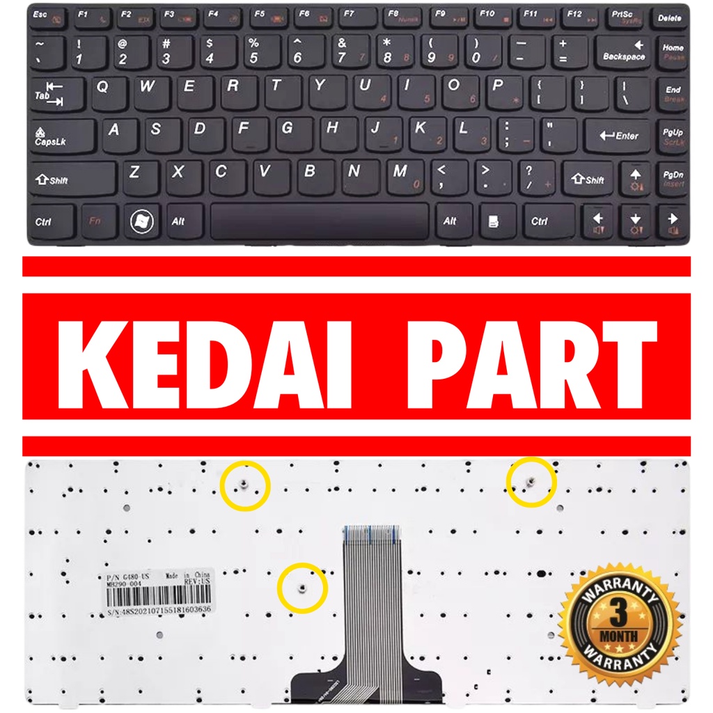 Jual KEYBOARD LENOVO IDEAPAD G480 B480 B485 B490 B580 G400 G405 ...