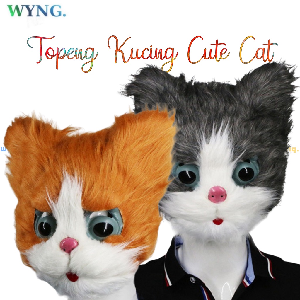 Jual Topeng Kucing Bulu - Cute Cat Mask Cosplay Kelinci Bunny Rabbit ...
