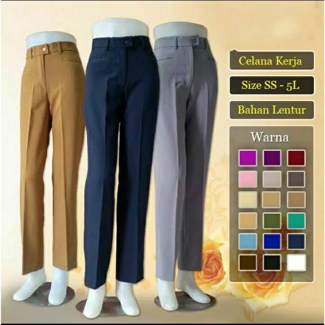 Jual Celana Kantor bahan Premium ( Xs,S,M,L,XL,3L,4L,5L,6L) | Shopee Indonesia