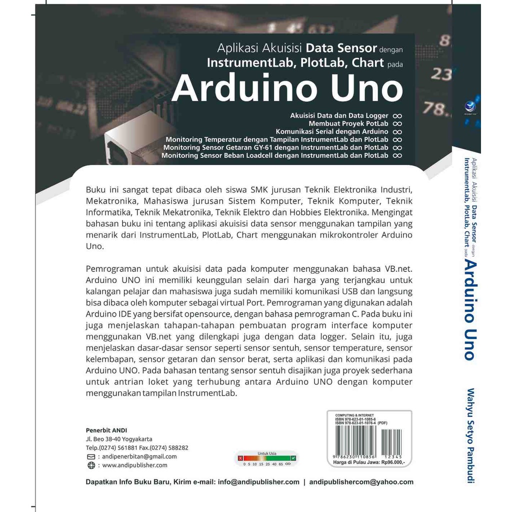 Jual Buku Aplikasi Akuisisi Data Sensor Dengan Instrumentlab Plotlab Chart Pada Arduino Uno 4546