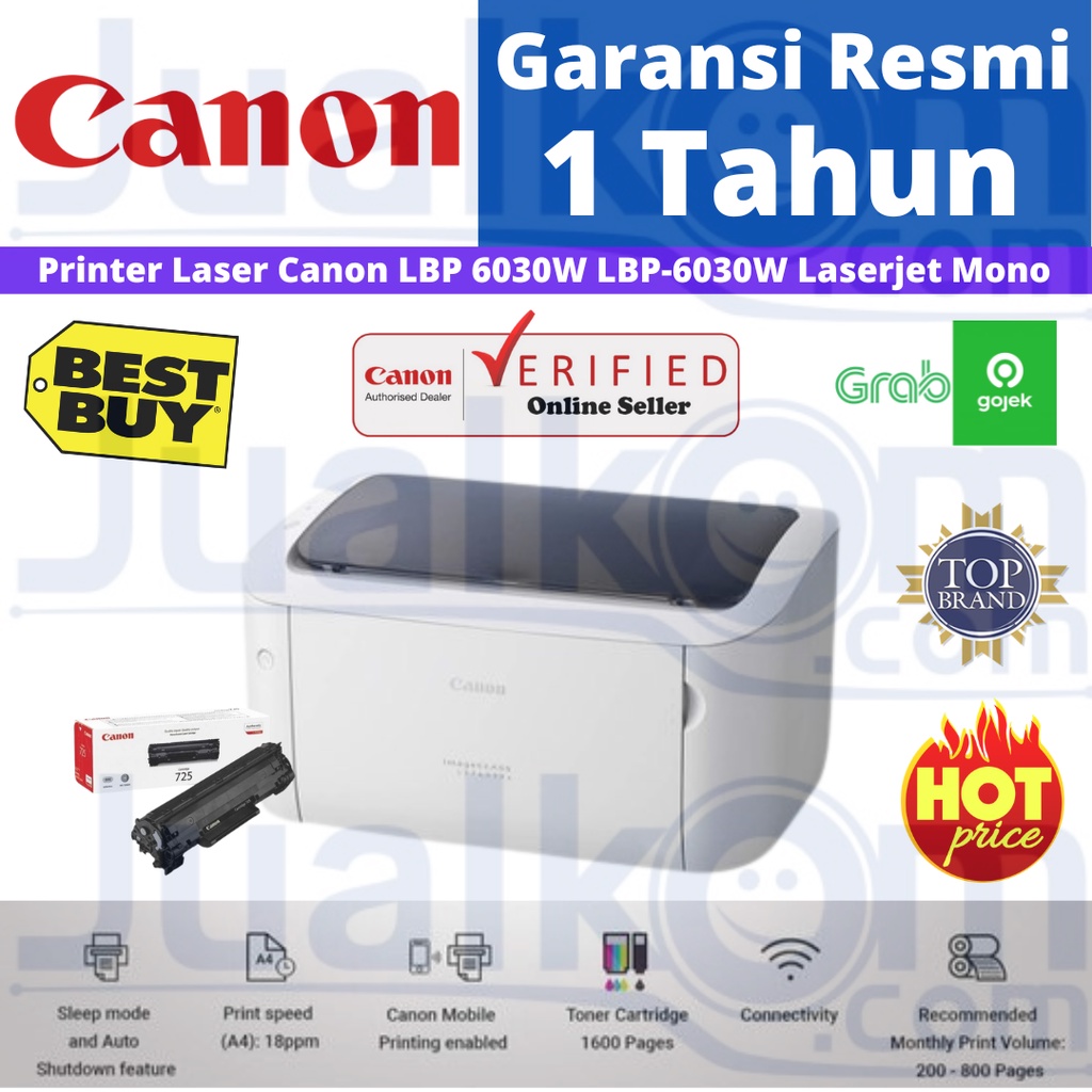 Jual Printer Laser Canon LBP 6030W Laserjet Mono Wireless | Shopee Indonesia