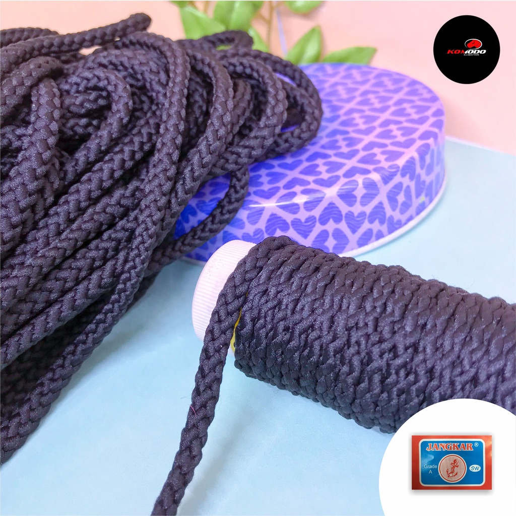 Jual Tali Kepang/Tali Sumbu/Tali Gembos 2.5mm, 4mm, 5mm (300gr) Hitam ...
